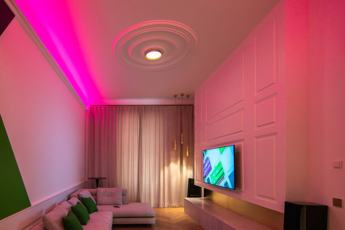 LED Ceiling Light RGBW Air Gold - Loxone Shop